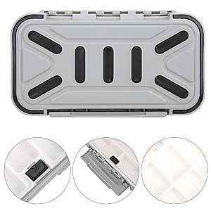 Fishing Tackle Container, Fishing Tackle Organizer Strong and Sturdy Safe and Convenient High Capacity for Outdoor Accessories for Fishing Supplies(Grey)