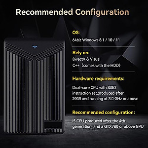 Emulator Console Game HDD with 55433 Video Games, 4T Retro Game Console Hard Drive with 80+ Emulator Console, 42 AAA PC Games, 3 Game Systems, Sata 3 to USB 3.0 Cable, Plug and Play for Win 8.1/10/11