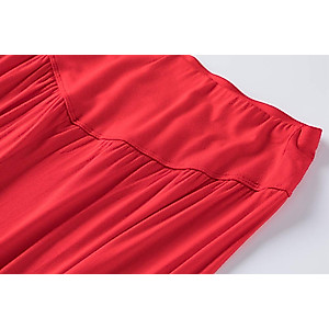 AvaCostume Womens Modal Cotton Soft Yoga Sports Dance Harem Pants, XXL, Red