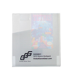 GGG0031 8 pack Translucent Dust Protection Sleeves "Easy Read" for Nintendo NES Video Game System cartridges/games, retro cart cases and covers
