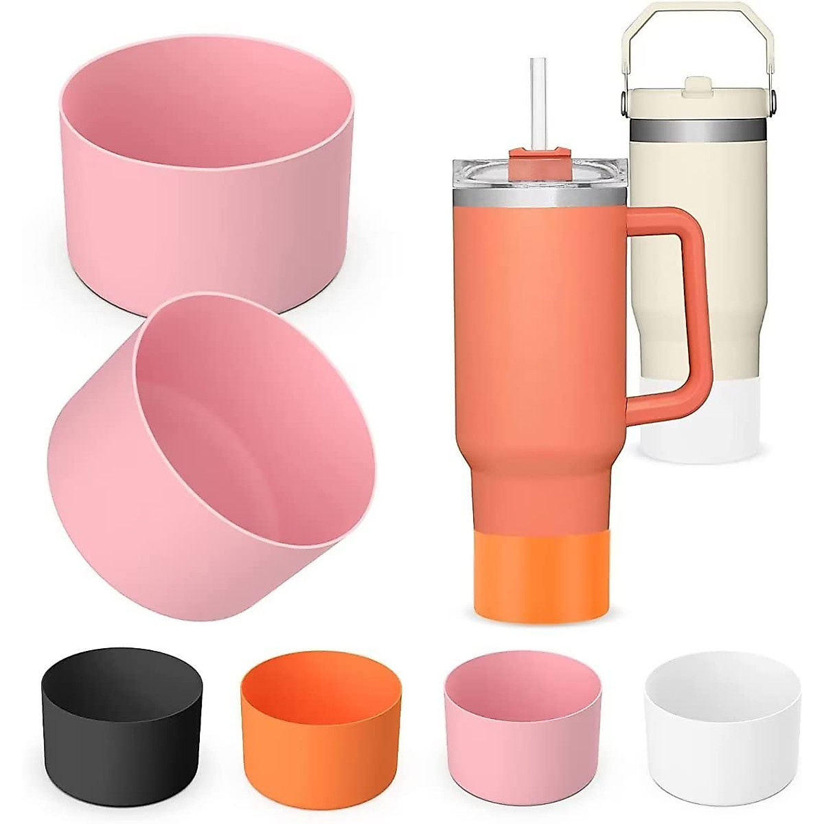 Zenbo 4pcs Silicone Boot for Stanley 40 oz Quencher, IceFlow Flip 30 oz, and 20 oz Tumblers