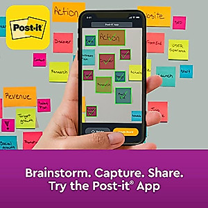 Post-it® Notes, Super Sticky Notes, 3 in x 3 in, Canary Yellow, Pack Of 16 Pads