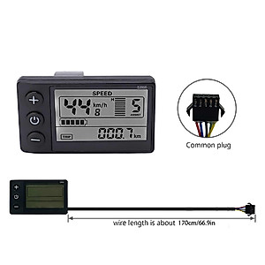 Motor Brushless Controller, 36V/48V 500/750W Waterproof LCD Display Panel Brushless Motor Controller Kit, Scooter Brushless Motor Speed Controller with LCD Panel for Electric Bicycle, EBike, Scooter