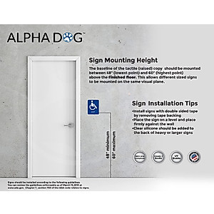 ALPHA DOG ADA SIGNS - Handicap Exit Sign with Braille for Your Business, 8x6 Inch, ADA Compliant, Indoor or Outdoor, Easy Installation, Made in the USA, Blue