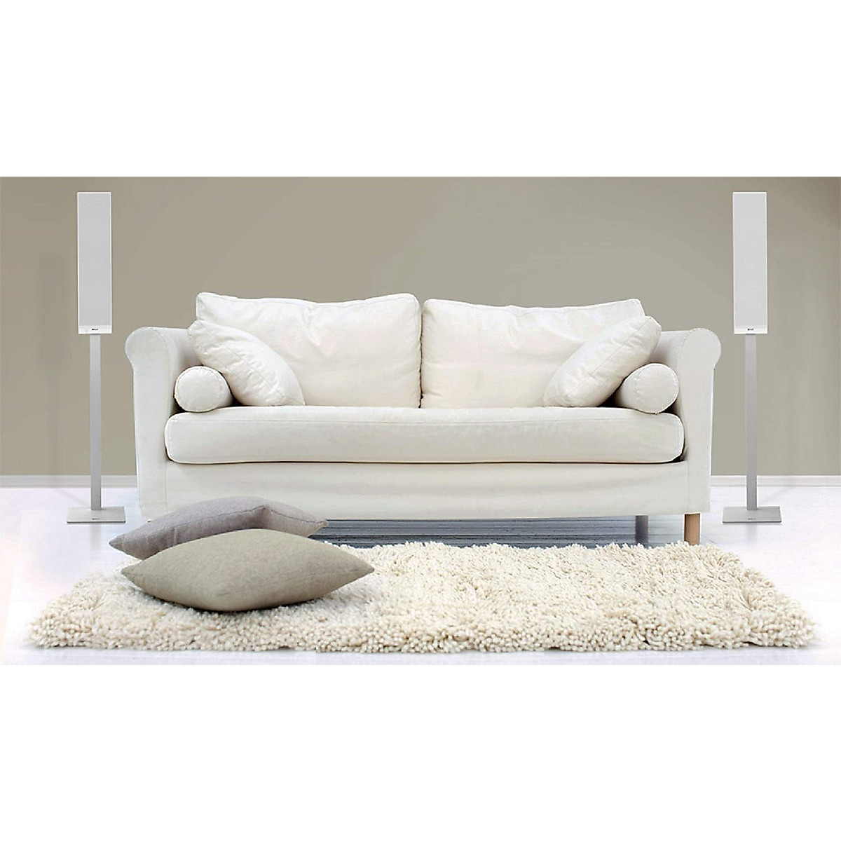 KEF TFLSTWH T-Series Floor Stand Pair Speaker - Silver