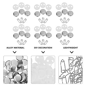 EXCEART Hand Decor 100 Sets Blank Pin Back Button Parts Round Badge Making Supplies Include Metal Cover Plastic Button Transparent Films for DIY Craft Button Maker Machine 25MM Photo Ornament