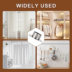 Pxyelec Stainless Steel Closet Rod Flange Holder for Diameter 1.5 inch (38mm) Steel Pipe, Pack of 2