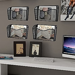 COSYAWN 3 Pack Mesh Wall Mounted File Holder Hanging Wall File Organizers for Home and Office