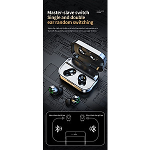 Volt Plus TECH Wireless V5.3 LED Pro Earbuds Compatible with Your Bose Sport Open IPX3 Bluetooth Water & Sweatproof/Noise Reduction & Quad Mic(Black)