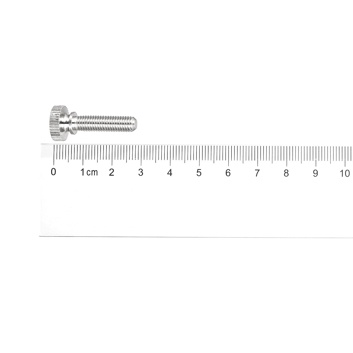 uxcell Knurled Thumb Screws, M5x20mm Brass Shoulder Bolts Grip Knobs Fasteners, Nickel Plated 10Pcs
