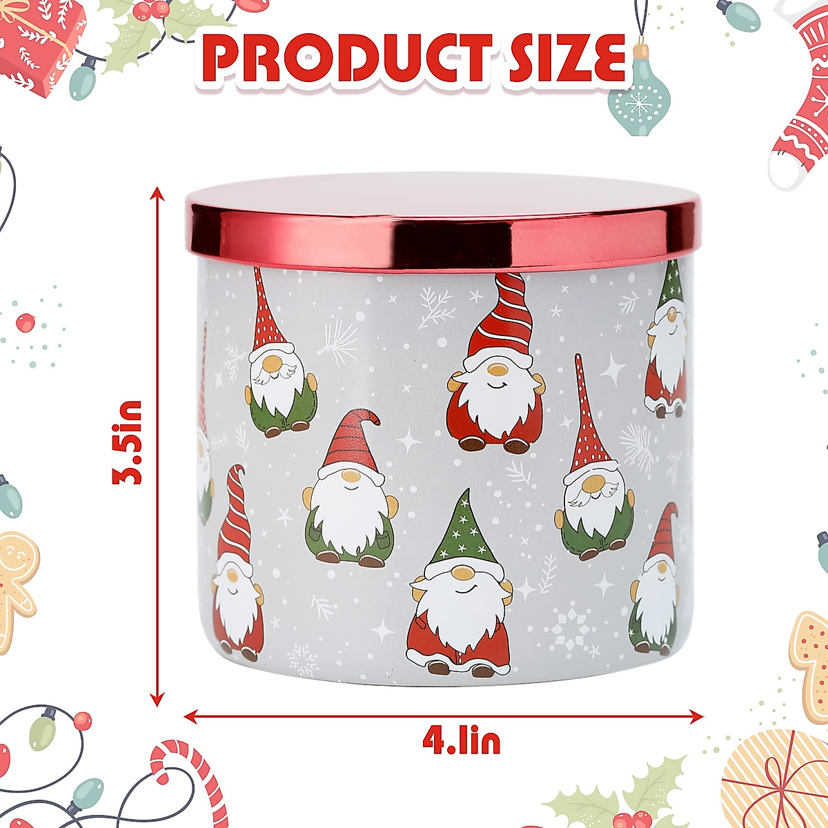 Christmas Candle, Xmas Cookies Scented Candle, Large 3 Wicks, 14 oz