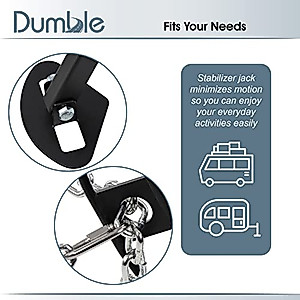 Dumble 5th Wheel Tripod Stabilizer Gooseneck Trailer Jack - 5000lb Cap Adjustable RV Jack Stabilizer RV King Pin Tripod