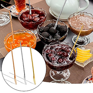 3 PCS Pickle Fork, Long Handle Olive Fork 304 Stainless Steel Cocktail Forks 8.6" Portable Fruit Forks Salad Forks 2 Prong Dessert Forks Pickle Grabber Pickle Picker for Dessert Appetizer Cocktail