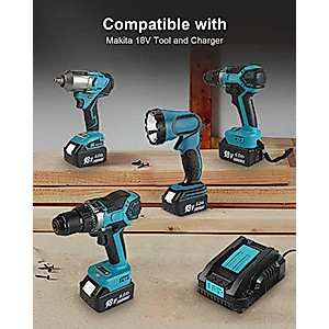 Aoasur 6.0Ah Replacement for Makita 18V Battery 2Packs,Compatible with Makita Battery18V