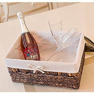 Handmade Woven Maize and Hyacinth Storage Basket,Kingwillow, (Set of 3)