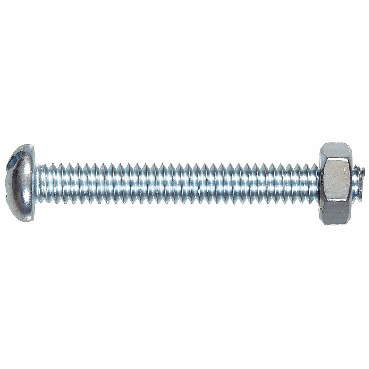 The Hillman Group 7662 Round Head Combo Machine Screw with Nut, 6-32-Inch x 2-Inch, 5-Pack, 2 inches, No Color, 2 Count