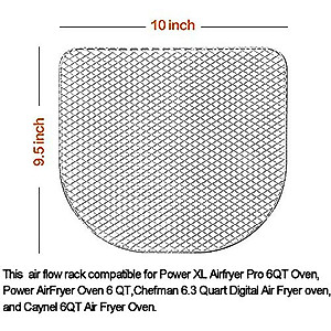 5 Pieces Dehydrator Racks Compatible for 6QT Power Air Fryer Oven,Chefman, Caynel, Air Flow Racks,Dehydrate Fruits and Meats,Air Fryer Oven Accessories