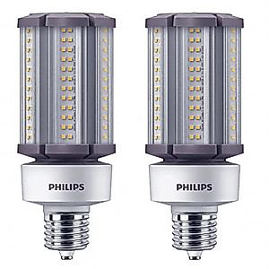 Philips 559757 Corn Cob 45W LED = 175W - 200W HID Retrofit Lamp 6200 Lumen Light Bulb Outdoor Post Tops Parking Lots Ballast Bypass 3000K Mogul 45CC/LED/830/ND ED23.5 ED28 BT28 MVR175 MH175/ED28 MH175