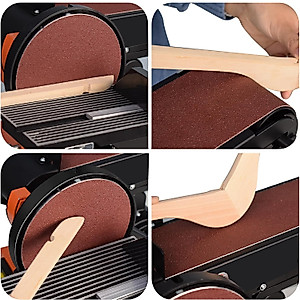 DAJYAWON Belt Sander, 4 x 36 in. Belt and 6 in. Disc Sander, 3.2-Amp 2/3HP Belt Disc Sander Combo with 2 Dust Collection Port, Bench Belt Sander for Woodworking, Metal Working