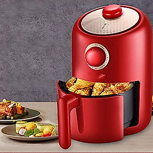 2L Mini Electric Air Fryer Double rotary knob design Multifunctional Oil-free French Fries Food Fryer Household Electric Frying Pot Commemoration Day
