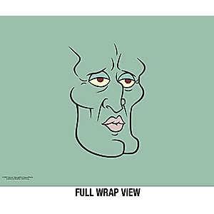 Spongebob OFFICIAL Squidward Handsome Face 24 oz Insulated Canteen Water Bottle, Leak Resistant, Vacuum Insulated Stainless Steel with Loop Cap