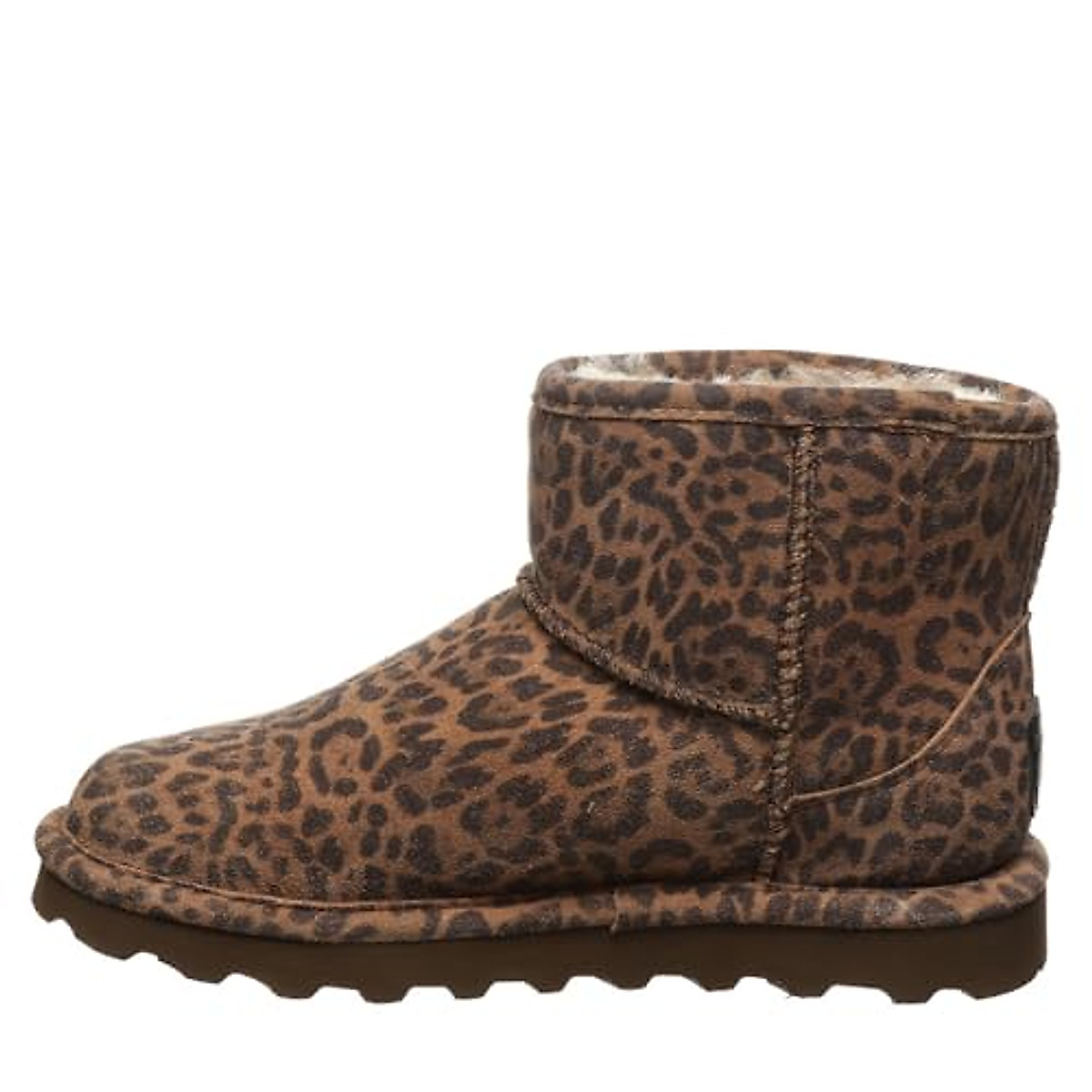 BEARPAW Women's Aleesa Exotic Leopard Size 10 | Women's Ankle Boot | Women's Slip On Boot | Comfortable Winter Boot