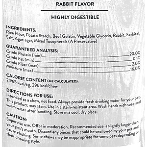 AccessiPets Dog Chews Bundles for All Sized Dogs, Rawhide Free Alternative 7 Inch Highly Digestible Retriever Rolls Bundle with 1 Dog Waste Roll (Rabbit, 2 Count)