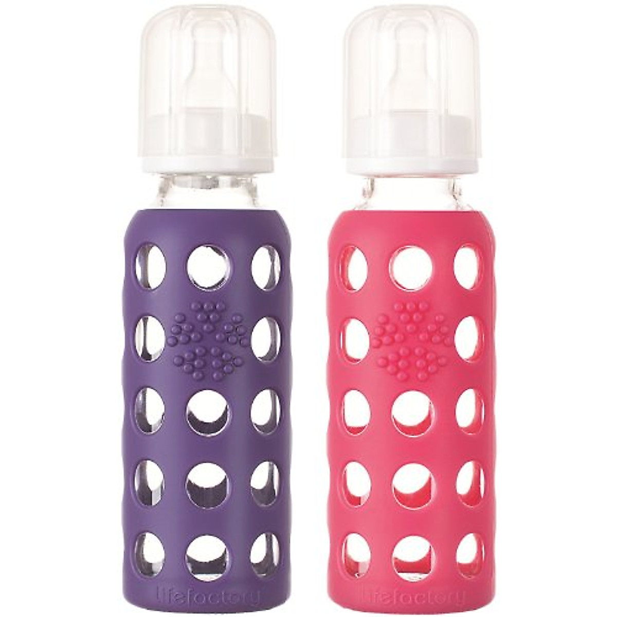 Lifefactory Baby Bundle - Bottle Set - Raspberry/Purple - 9 oz - 2 pk