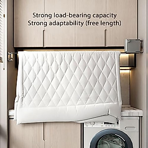 POMAMZ Retractable Clothesline Indoor,13.78 Feet TPU Retracting Clothes Line,Portable Heavy Duty Outdoor Washing Line,Wall Mounted Drying Rack Clothing Line - Easy Installation (Grey)