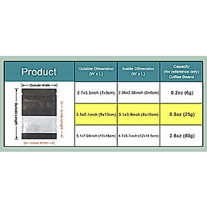 100 Pack Black Kraft Paper Resealable Bags with Clear Window Heat Seal Airtight Pouch for Zip Food Storage Lock Coffee Snack Packaging 3.5x5.1 inch (Inner Size 3.1x3.9 inch)