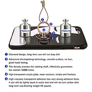 Transparent Cell Phone Ring Holder-（2pack） Cell Phone Ring Holder 360 Degree Rotation Phone Ring Grip Finger Ring Stand Kickstand Compatible Various Mobile Phones or Phone Cases