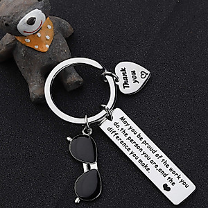 SEIRAA Security Guard Gift You Make a Difference Keychain Appreciation Thank You Gift for Safety Officer Security Officer (Security Guard keychain)