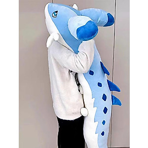 HuaHuoAye Chillet Plush Toy Doll Throw Pillow Giant Soft Cute Fluffy Suitable for Gifts (5 Feet Long), Large, Blue