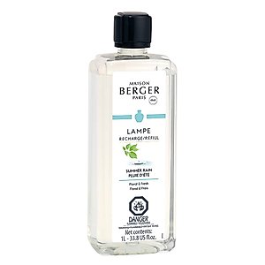 Summer Rain | Lampe Berger Fragrance Refill for Home Fragrance Oil Diffuser | Purifying and perfuming Your Home | 33.8 Fluid Ounces - 1 Liter | Made in France