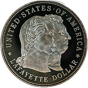 2004 Issue 1900 Lafayette Dollar Copy Proof Copper Silver-Plated Dollar Proof