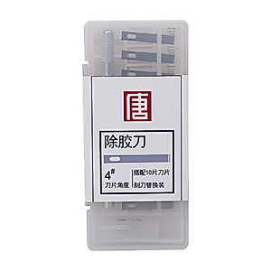 DAGIJIRD Back Cover Camera Glass Scraper Tool Removal Smoothing Scraper with 10 Pieces Replacement Blades for Phone Repair Rear Glue