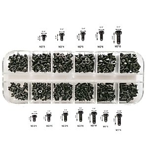 Easycargo 240pcs 12 Sizes Laptop Screws Kit, Notebook Computer Replacement Screws Assortment Kit,M2 M2.5 M3, for Lenovo Toshiba Gateway Samsung HP IBM Dell Sony Acer Asus SSD Hard Disk SATA SSD M.2