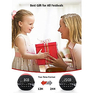 White Noise Machine with 42 Non Looping Natural Sleeping Sounds for Baby Adults,Dual Alarm Clock for Bedrooms with 2 Charger Ports,7 NightLights,6 Timers,9 Alarms,Adjustable Brightness,Memory Function