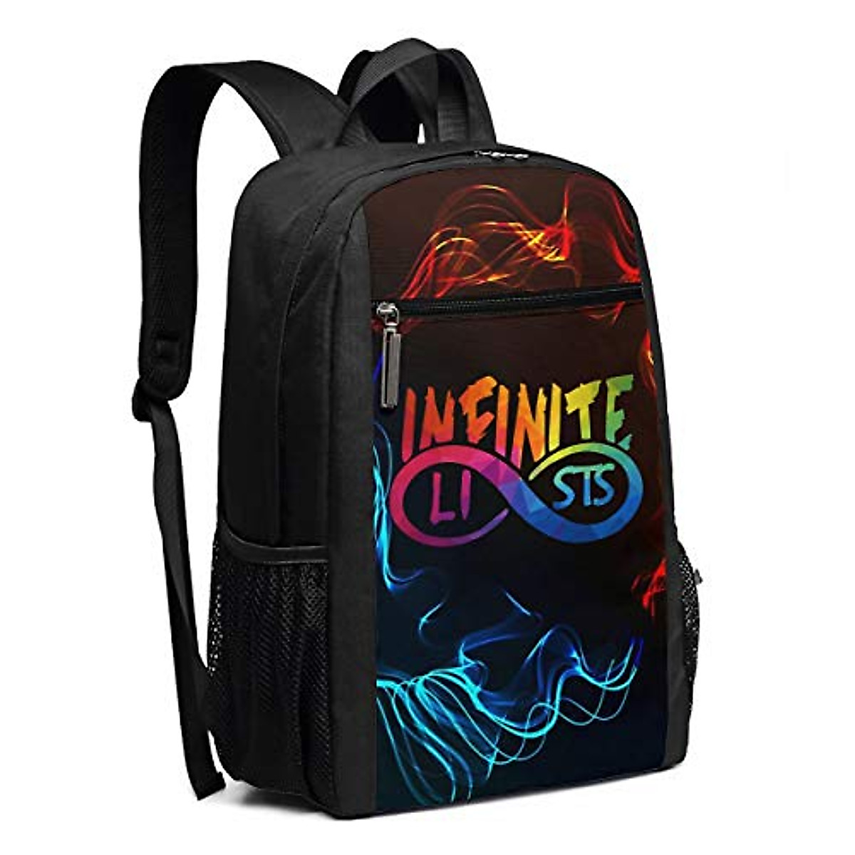 Backpack Infinite~Lists Logo Custom Business Bckpack for College School Computer Bag for Women Men for 17 Inch Laptop