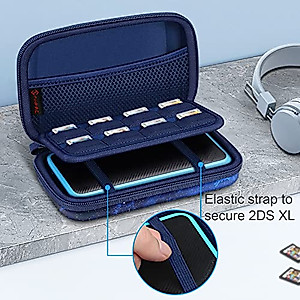 Fintie Carrying Case for Nintendo 2DS XL/New 3DS XL LL, Protective Hard Shell Portable Travel Cover Pouch for New 3DS XL LL/New 2DS XL Console with Slots for Games & Inner Pocket (Starry Sky)