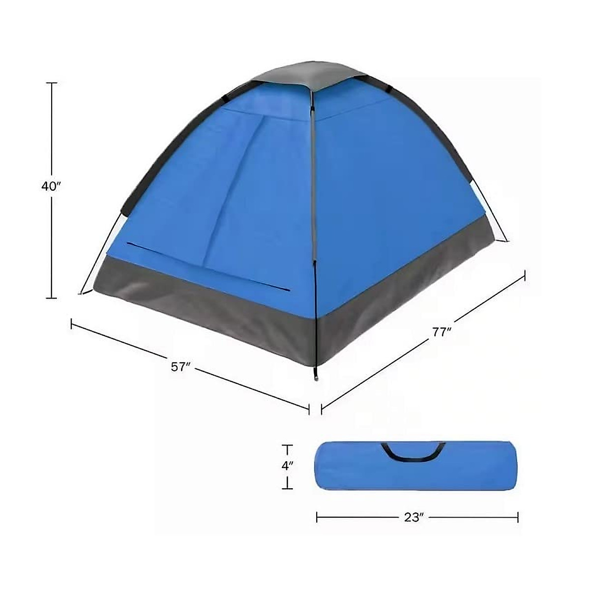 2 Person Tent – Rain Fly & Carrying Bag – Lightweight Dome Tents for Kids or Adults – Camping, Backpacking, and Hiking Gear by Wakeman Outdoors