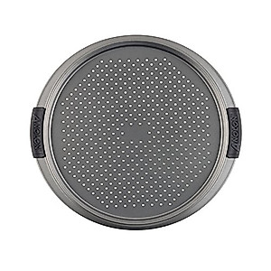 Anolon Nonstick Bakeware 13-Inch Pizza Crisper, Grey