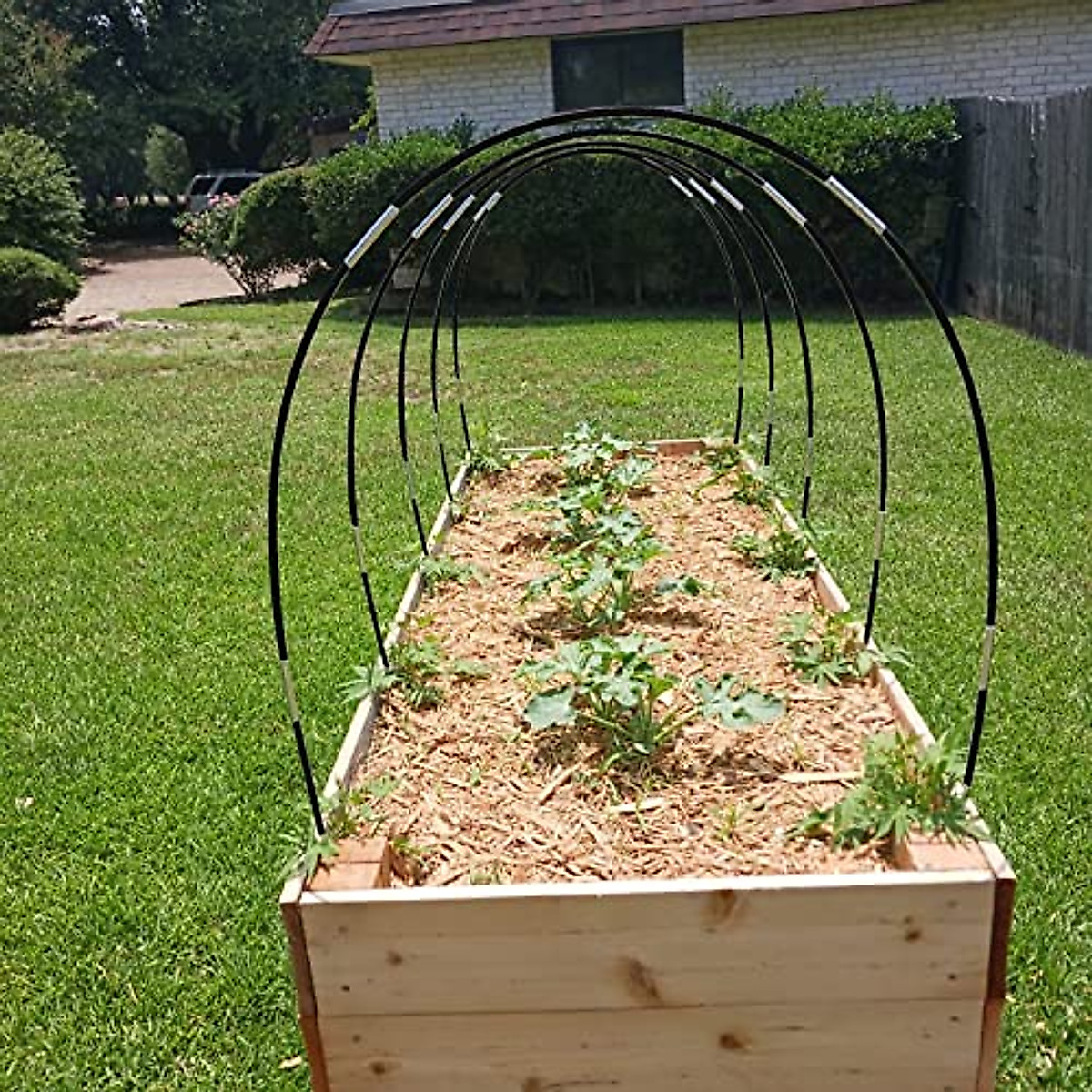 Garden Hoops for DIY Grow Tunnel, Rust-Proof Fiberglass Support Frame Greenhouse Hoops for Raised Beds, Garden Fabric, Garden Support Frame, 30pcs