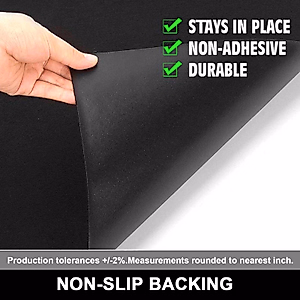 AiBOB Oil Spill Mat, 36 X 60 inches, Garage Floor Mat Under Car, Waterproof Backing Absorbent Pad Protects Floor, Durable, Reusable, Black