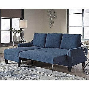 Signature Design by Ashley Jarreau Sofa Chaise Sleeper Chofa with Pull-Out Cushion, Blue
