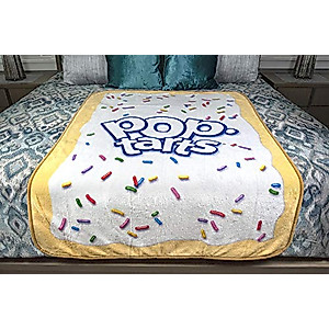JUST FUNKY Kellogg's Pop-Tarts Pop-Tart Large Fleece Throw Blanket | Pop-Tarts Soft Blankets and Throws | Official Pop-Tarts Throw Blankets | Measures 60 x 45 Inches