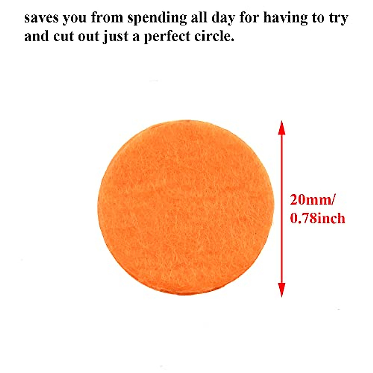 Auleswet 20mm Diameter Felt Circles Uniformly Pre-Cut Symmetrically Round Prevent Scuffs Easy Gluing Non-Woven Fabric Protect Pads Mixed Colour 80 PCS for Wax Sample Furniture Legs Halloween Costume