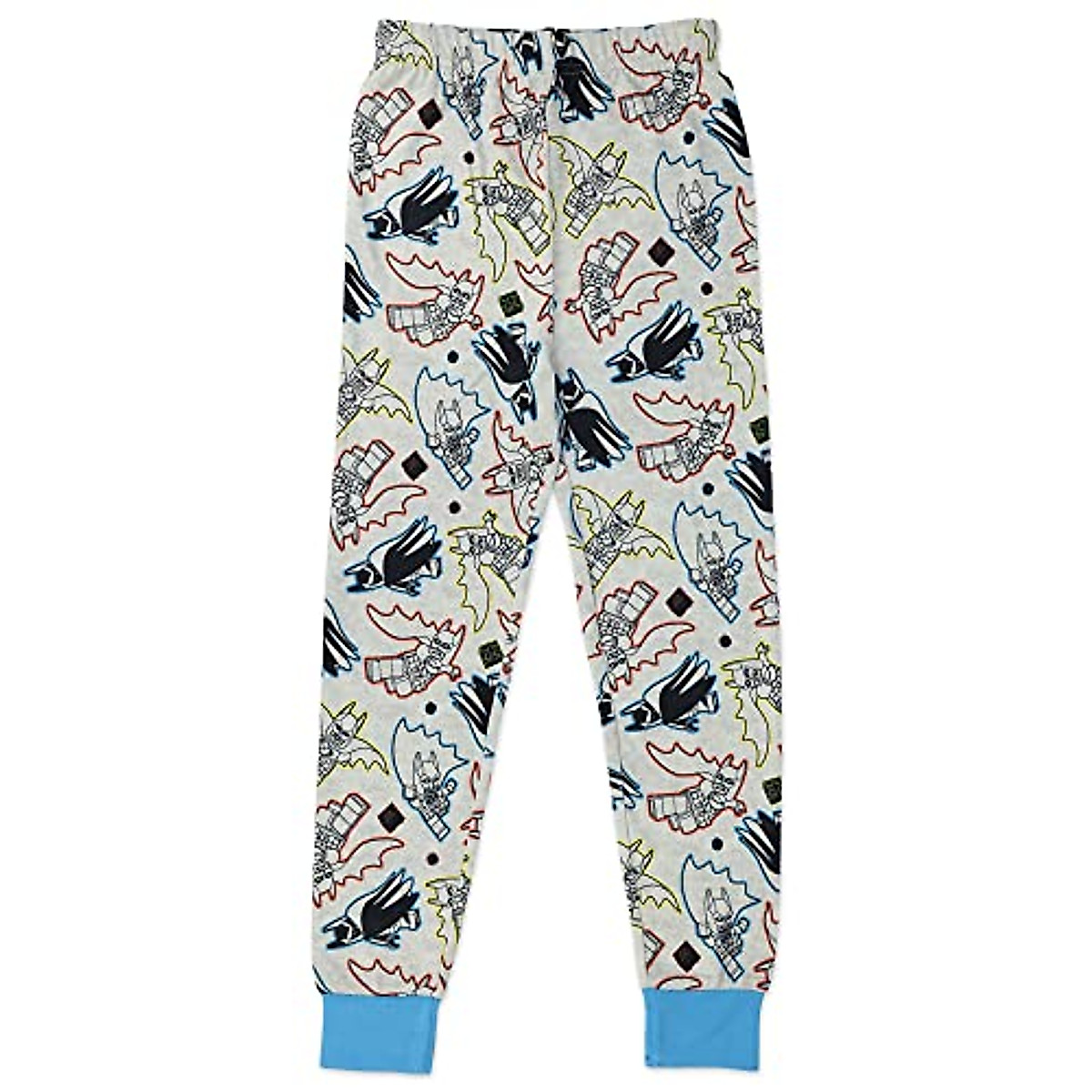 LEGO Batman Pajama Set For Boys, 4-Piece Cotton Blend, Blue/Black, Size 4