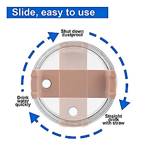 HeyMoly Tumbler Lids 2 Pack Fit for Stanley Tumbler 40 oz, Spill Proof and Splash Resistant Lids for Stanley Tumbler Cup 40 oz and other Tumbler 40 oz, Stanley Tumbler Accessories (2 Pack, Pink Dusk)