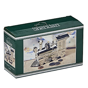 Creative Gifts International Train Bank with Polished Finish, Silver